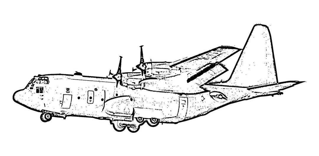 C130 Airplane SVG File - Etsy