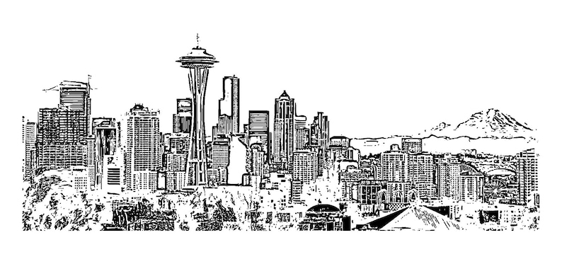 Seattle Washington SVG File - Etsy