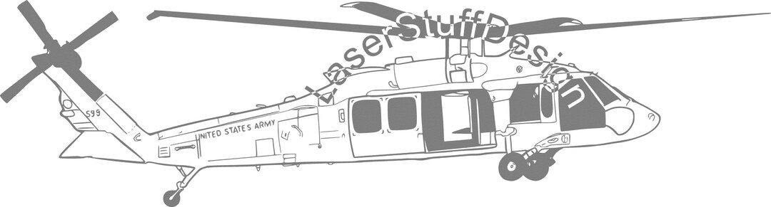 Blackhawk Helicopter SVG File Immediate Download - Etsy