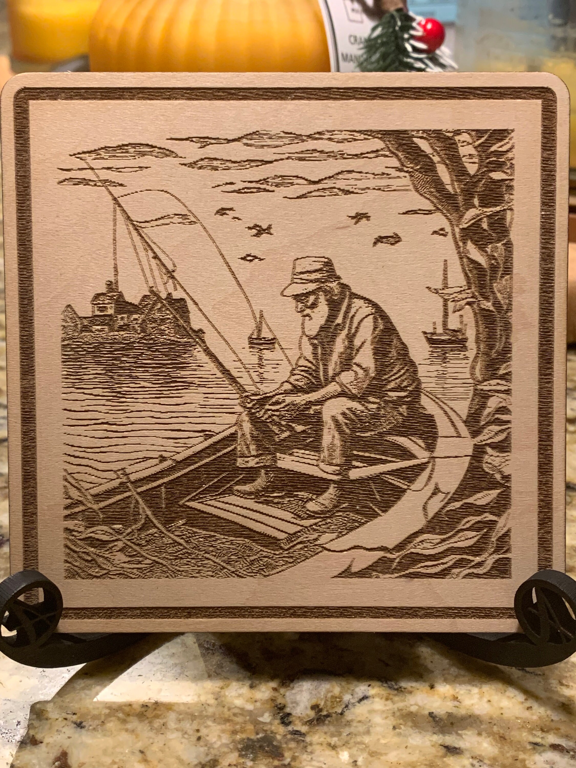 Fisherman SVG Vector File - Etsy