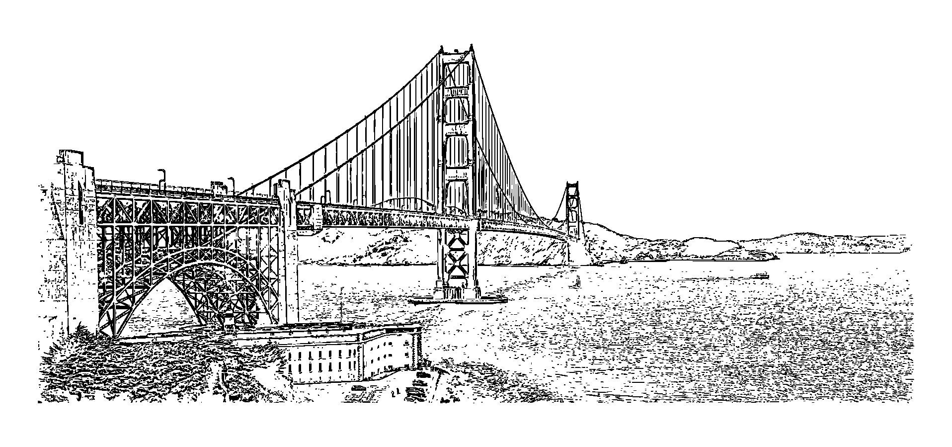 Golden Gate Bridge SVG File - Etsy