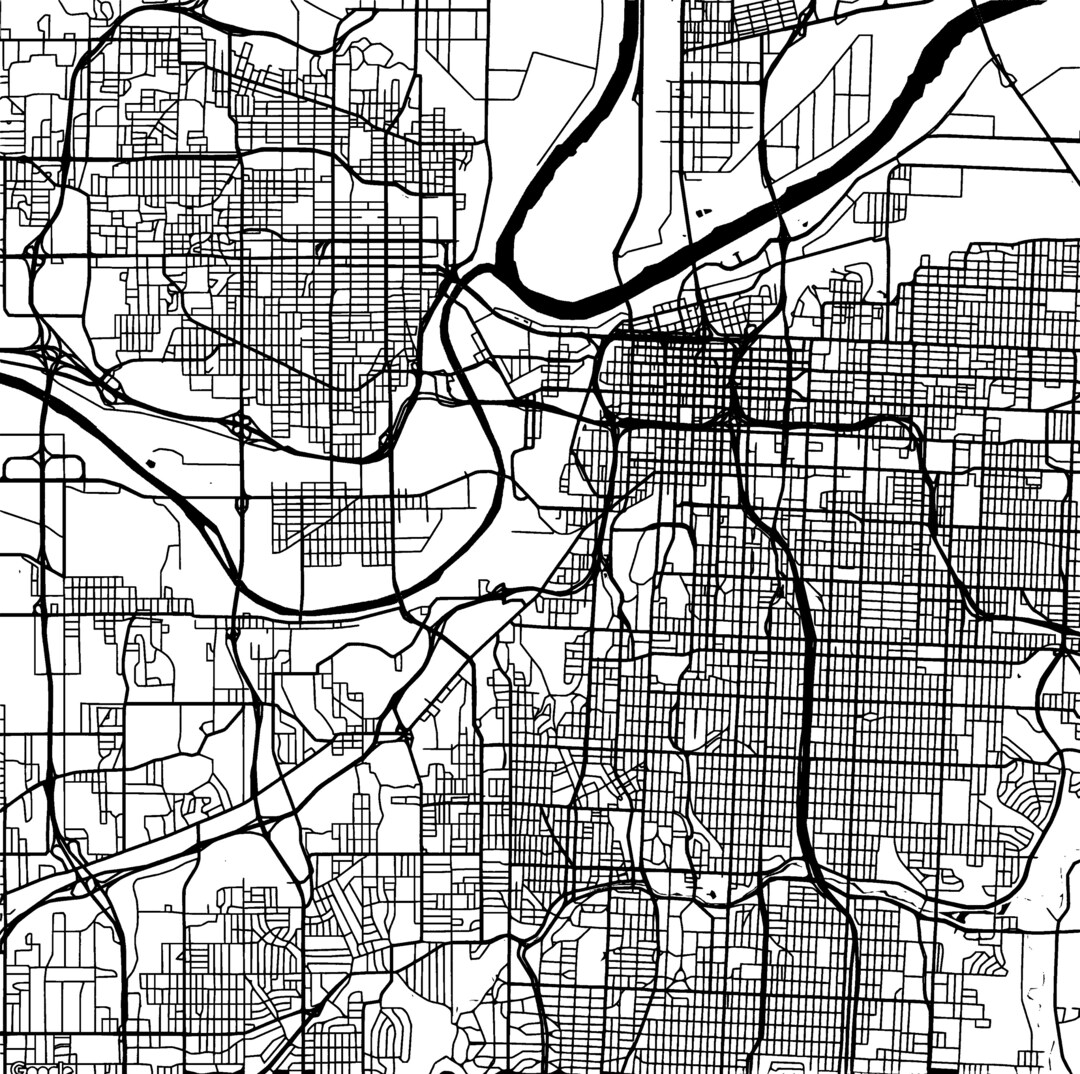 Kansas City, Missouri Map SVG Vector - Etsy