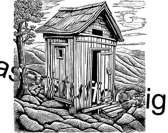 Shack Outhouse Digital Download for SVG, Dxf, Png, Jpeg, PDF, AI and ...