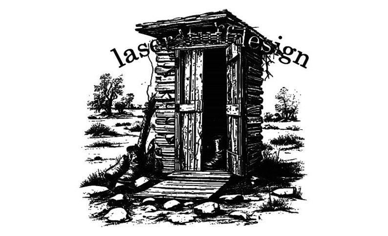 Outhouse With Boots SVG Engraving File - Etsy