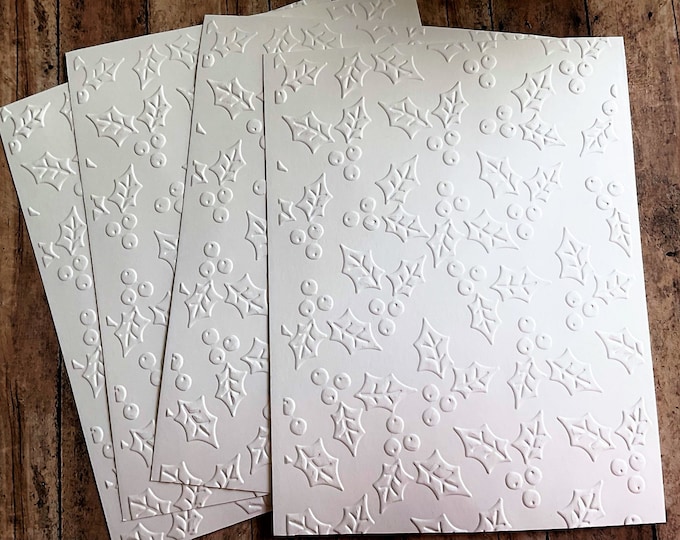 Embossed Christmas Cards in a Snowflake Pattern, Shimmery Snowflake ...