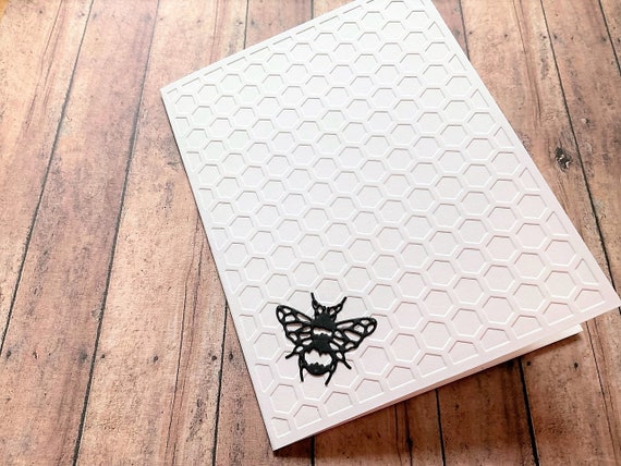 Honey Bee Cards Embossed Honeycomb Note Cards Bee - Etsy
