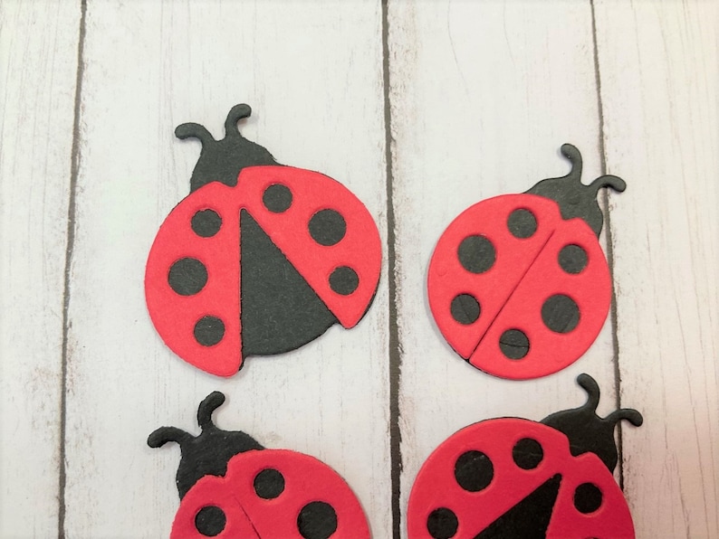 Ladybug Paper Cutouts, Layered Die Cut Ladybugs, Bug Shapes, Ladybug ...
