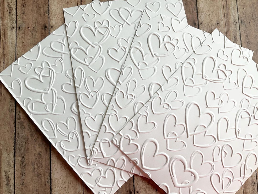 Graffiti Heart Embossed Paper, A2 Textured Card Fronts - Etsy