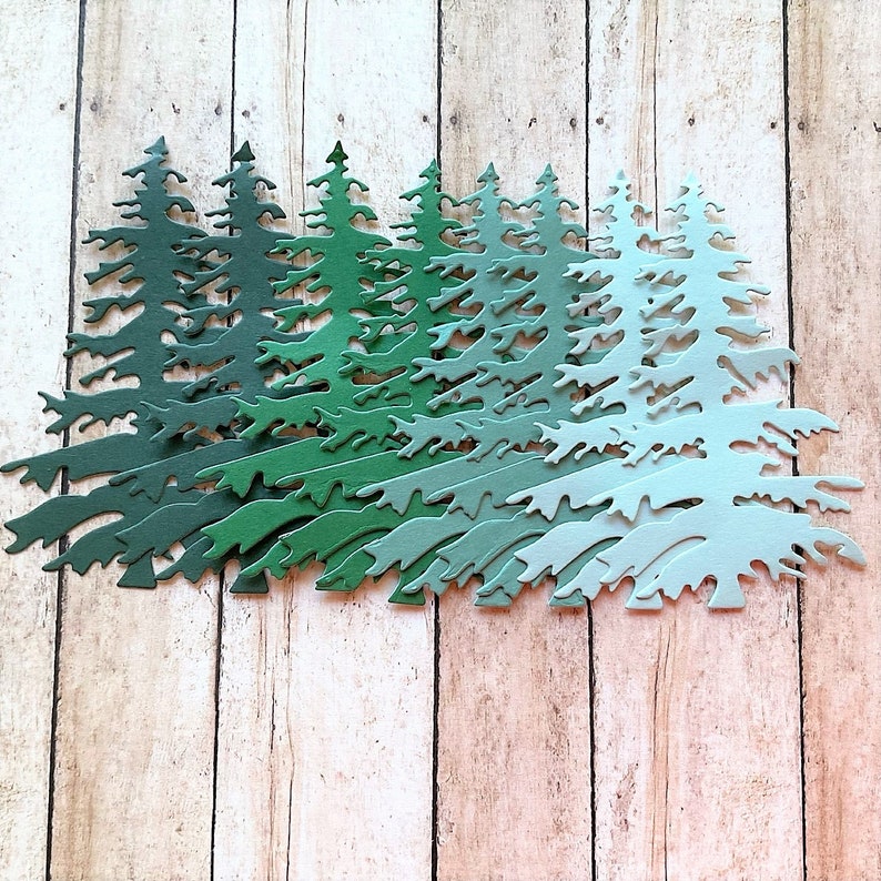 Evergreen Tree Paper Cut Outs Assorted Evergreen Die Cuts - Etsy