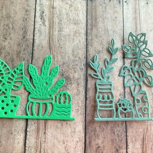 Greenhouse Paper Cut Outs, Potted Plants Die Cut Set, Cactus Die Cut ...