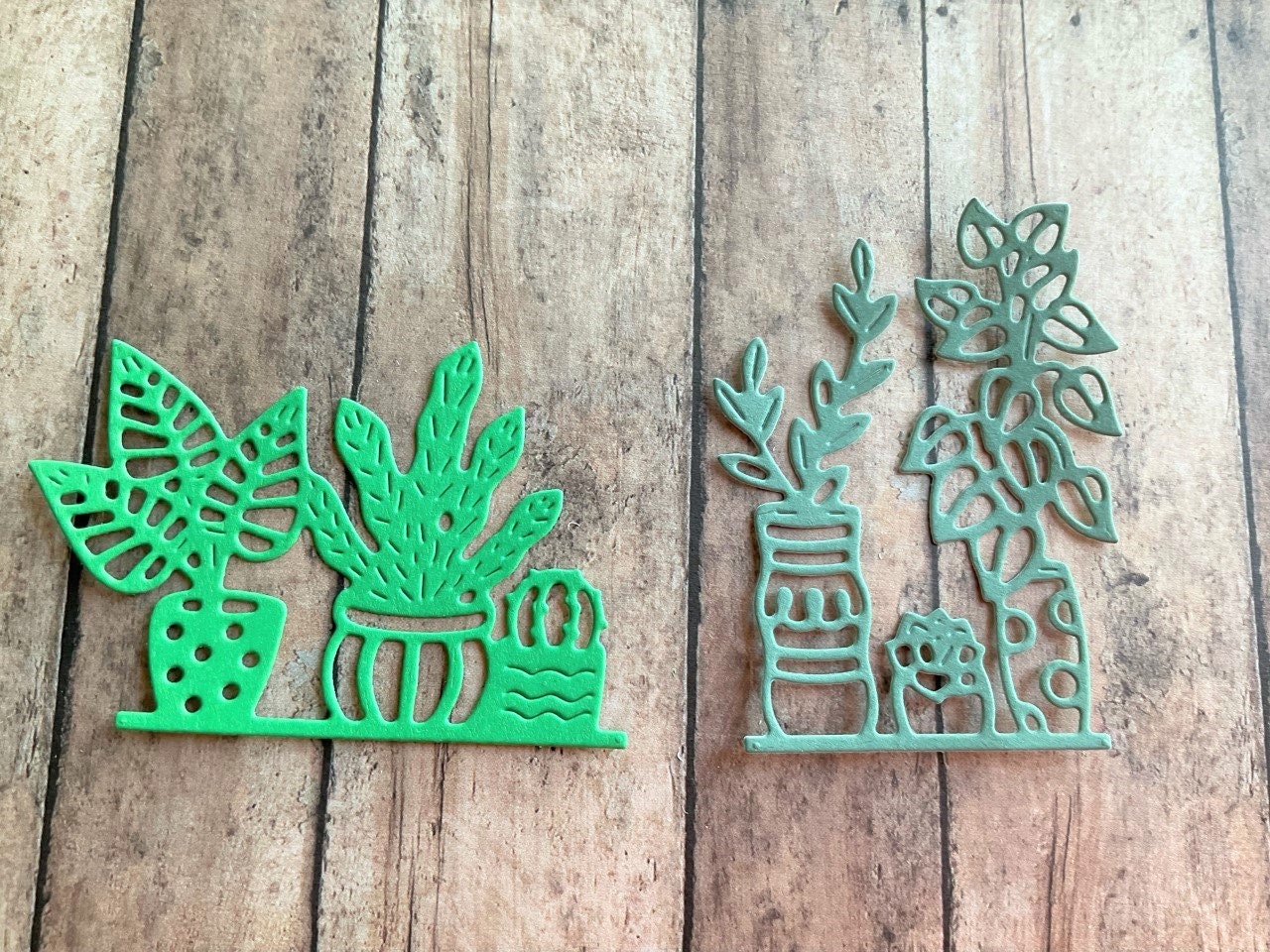 Greenhouse Paper Cut Outs Potted Plants Die Cut Set Cactus - Etsy