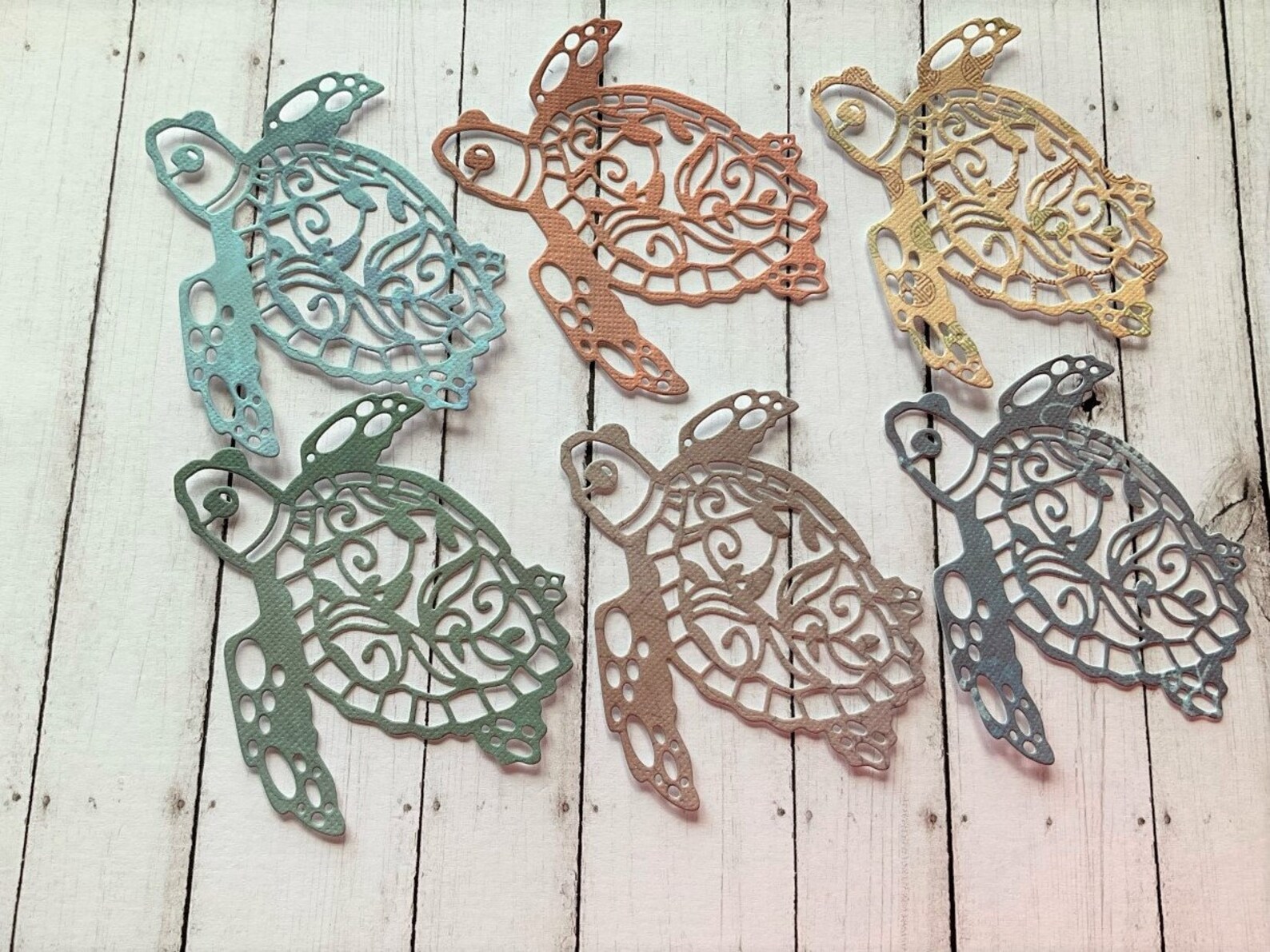 Sea Turtle Paper Die Cuts Turtle Shapes for Scrapbooking - Etsy