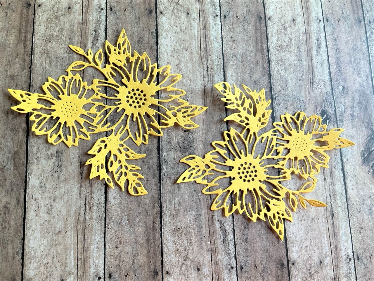 Sunflower Paper Cut Outs Sunflower Die Cut Flower Paper - Etsy