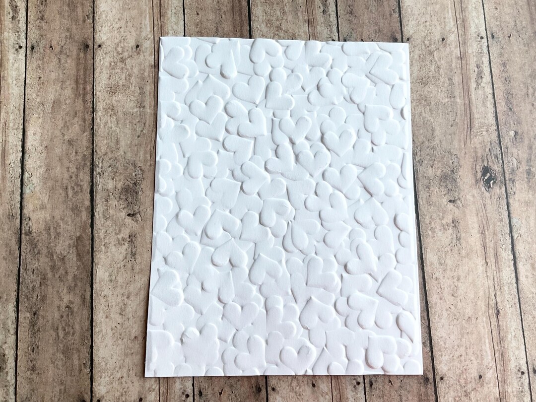 Embossed Heart Paper, A2 Card Fronts, White Cardstock (10) - Etsy