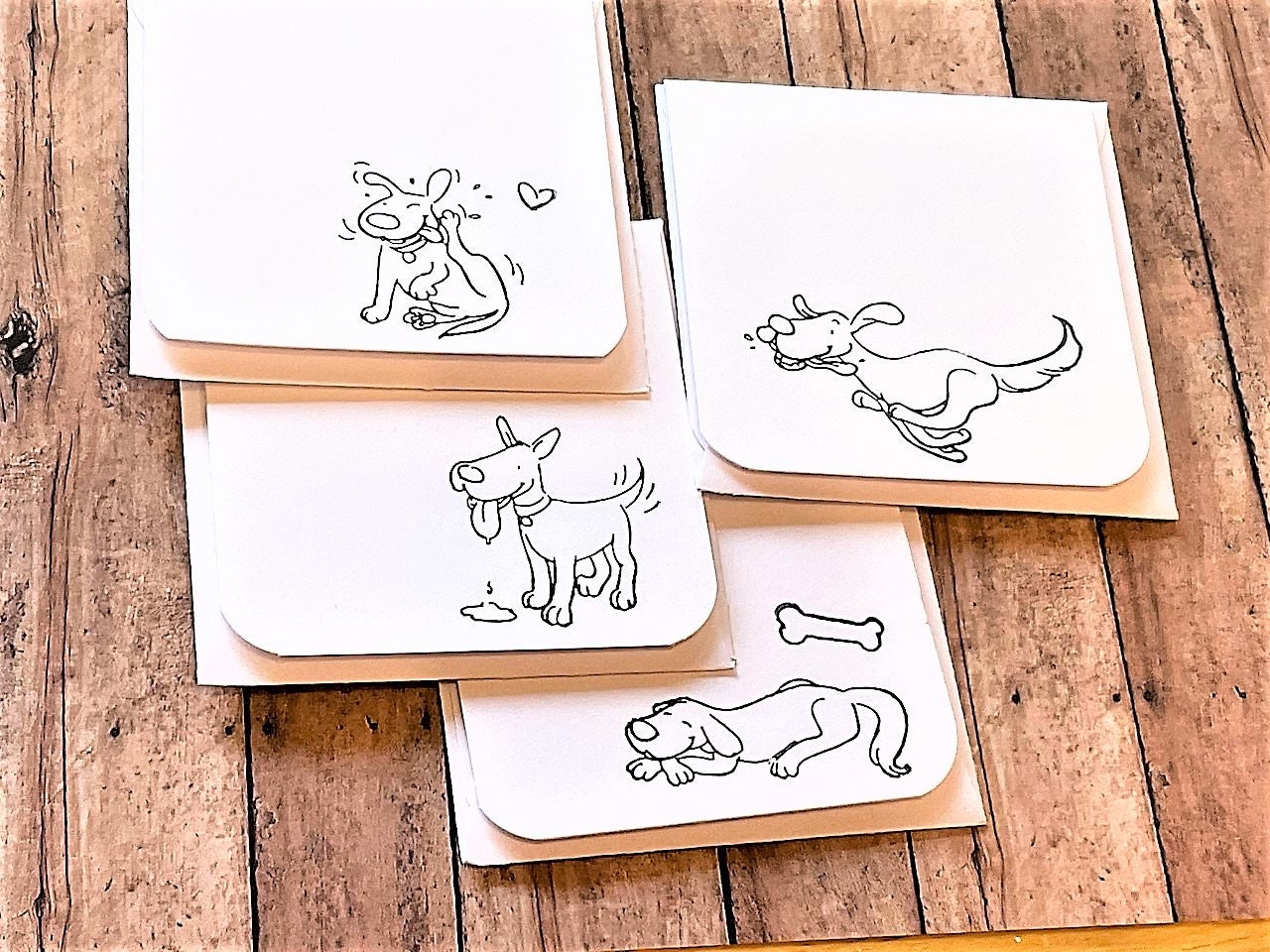 Dog Notelets for Thank You Fun Dog Notecards Dog Lover Card - Etsy