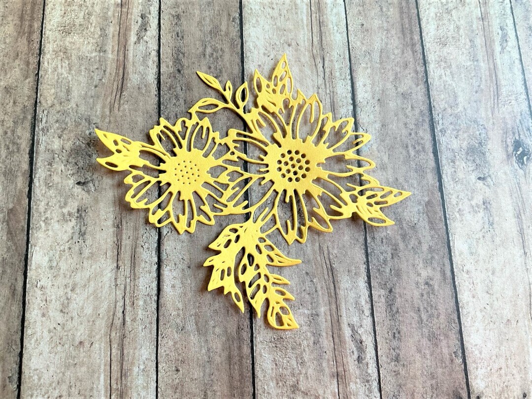Sunflower Paper Cut Outs, Sunflower Die Cut, Flower Paper Shapes ...