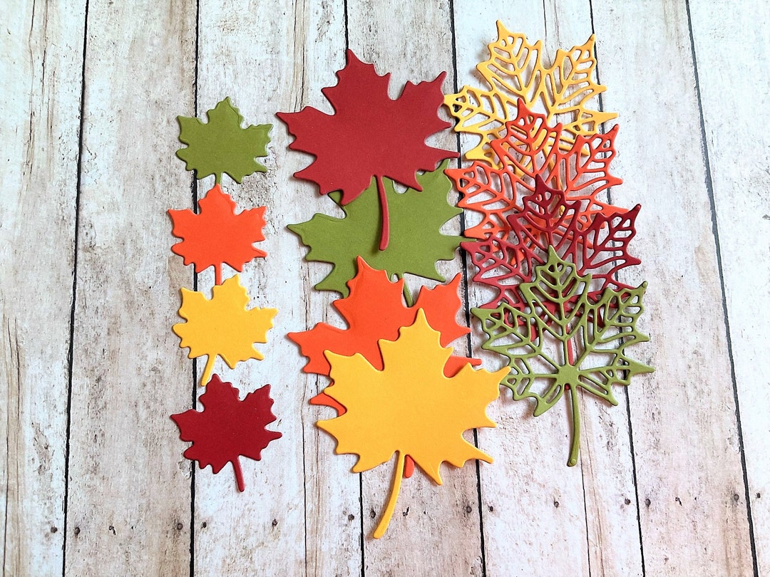 Maple Leaves Paper Cut Outs, Assorted Fall Leaves Die Cuts, Leaf Shape ...