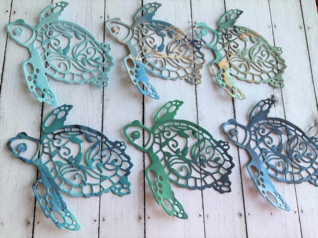 Sea Turtle Paper Die Cuts Turtle Shapes for Scrapbooking - Etsy