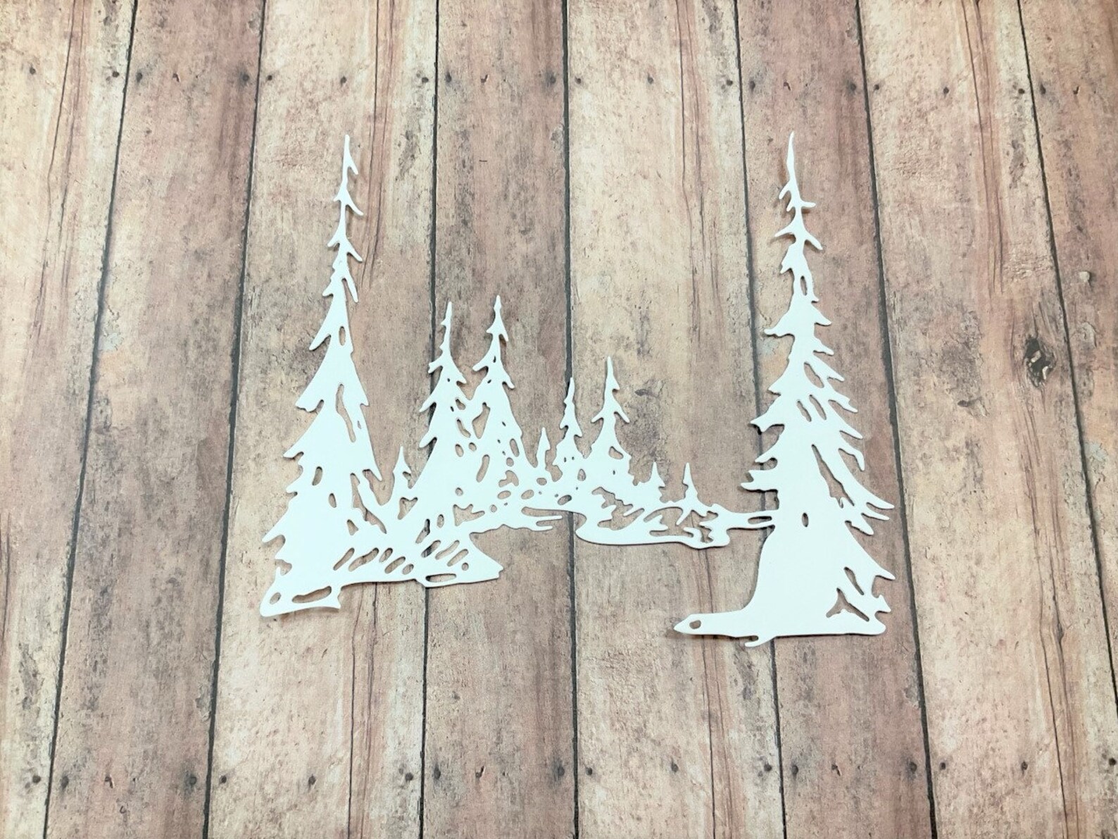 Pine Tree Paper Cut Outs, Cardmaking Scrapbooking, Foliage Scene - Etsy
