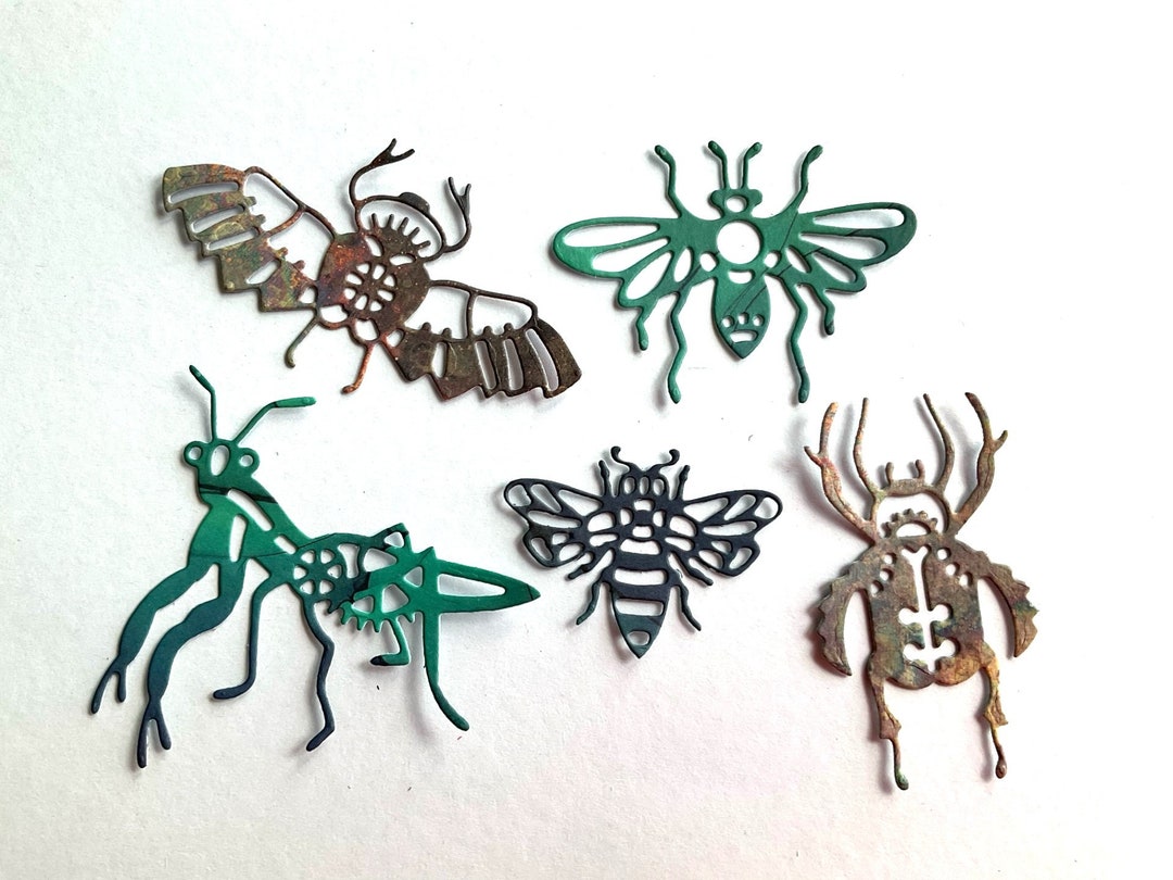 Bug Die Cuts, Insect Shapes for Scrapbooking, Cupcake Toppers, Nature ...
