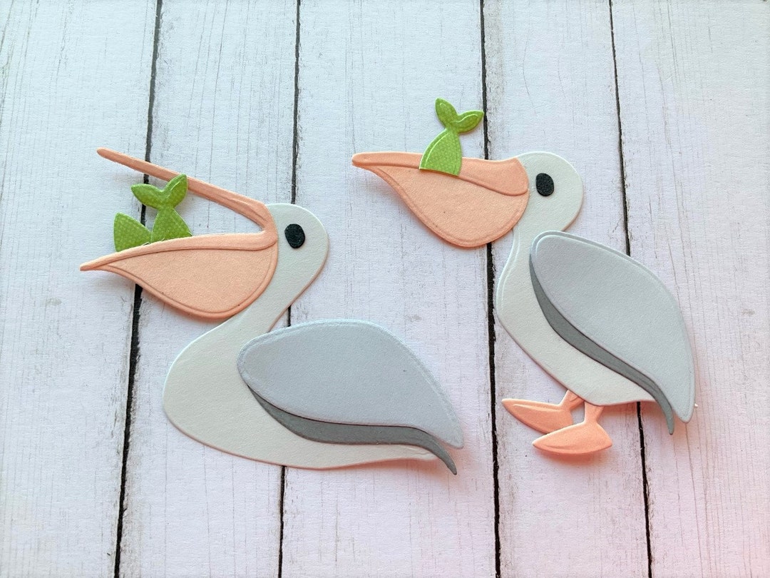 Pelican Paper Cutouts for Cardmaking, Bird Die Cuts for Scrapbooking ...