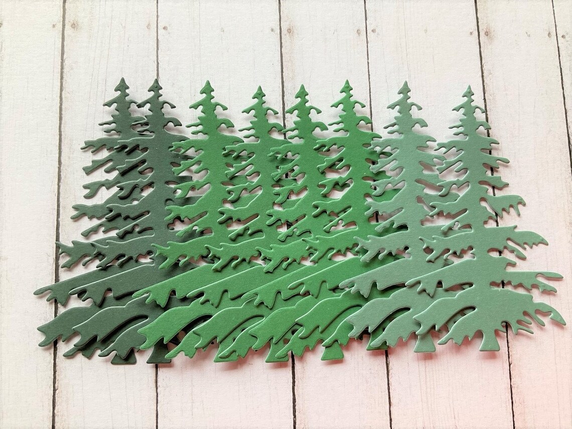 Evergreen Tree Paper Cut Outs Assorted Evergreen Die Cuts - Etsy