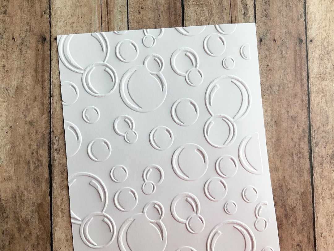 Bubbles Embossed Background Paper, Shimmery Blue or White (8-10) - Etsy
