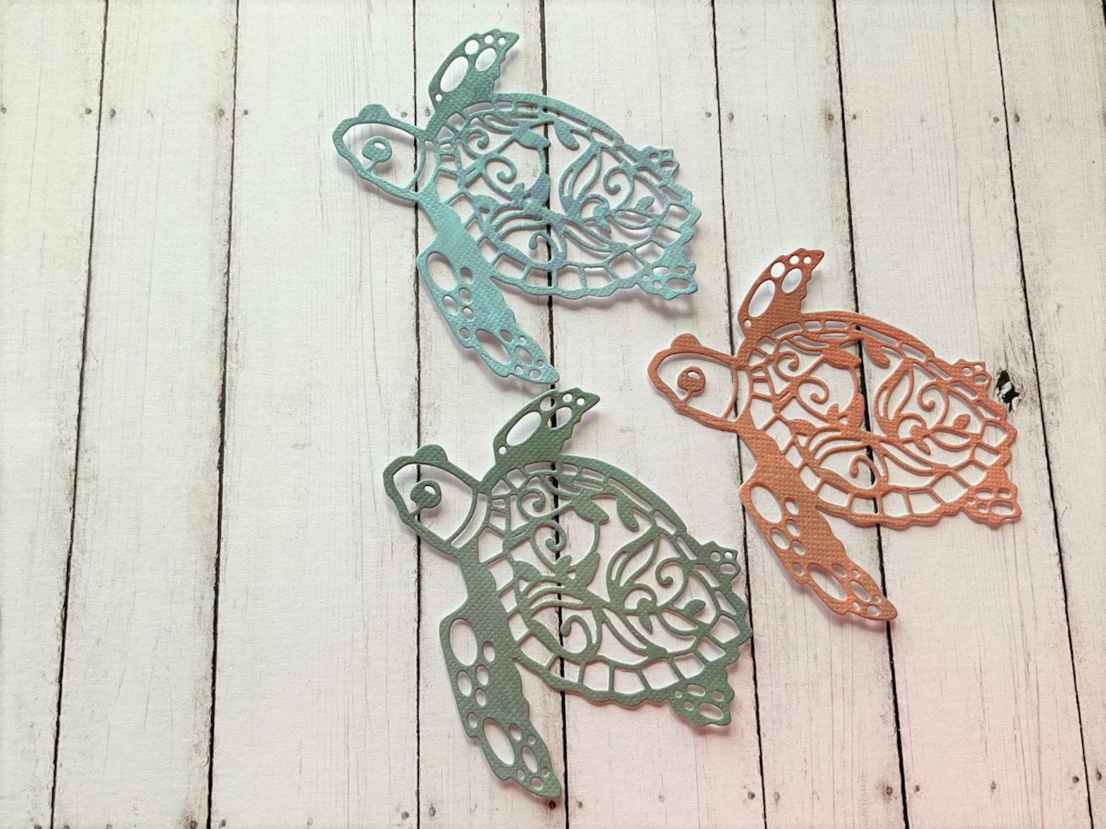 Sea Turtle Paper Die Cuts Turtle Shapes for Scrapbooking - Etsy