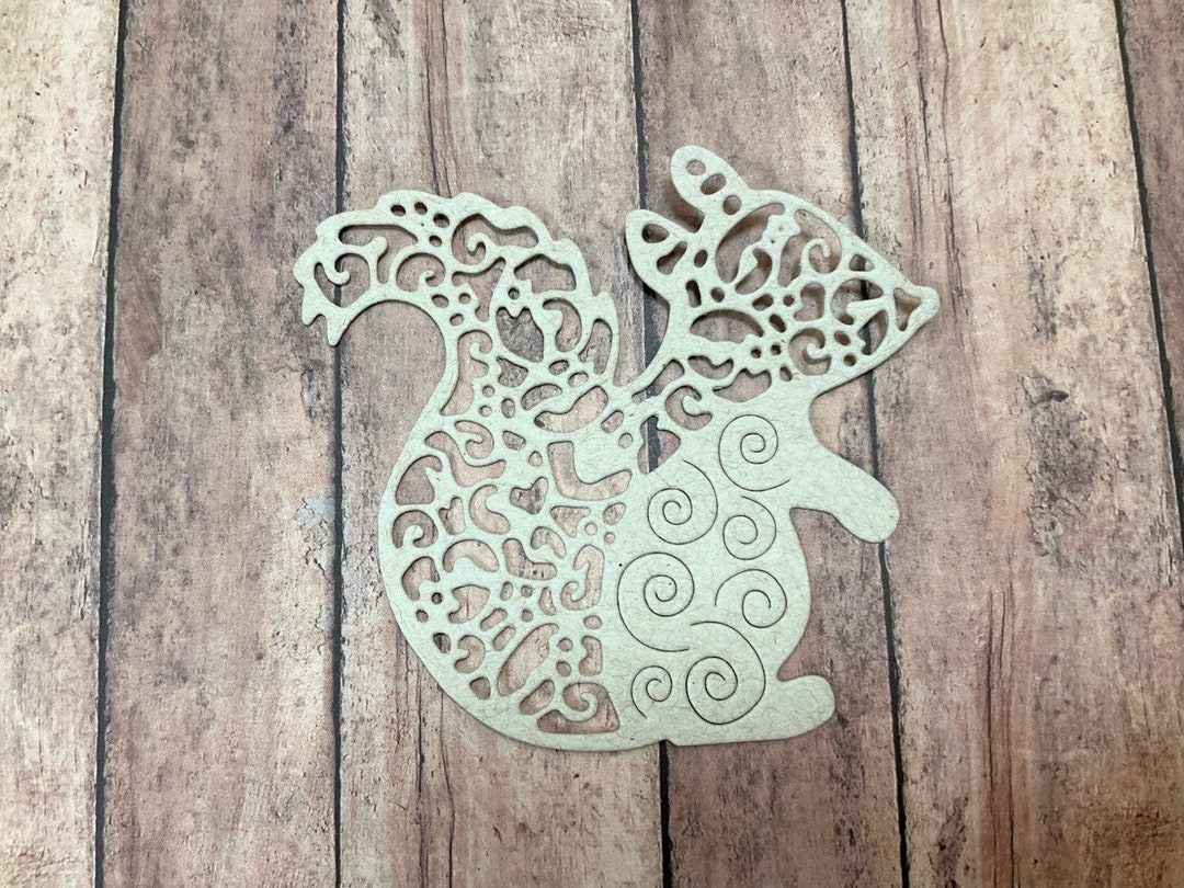 Squirrel Silhouette Paper Shapes, Squirrel Die Cuts for Cardmaking ...