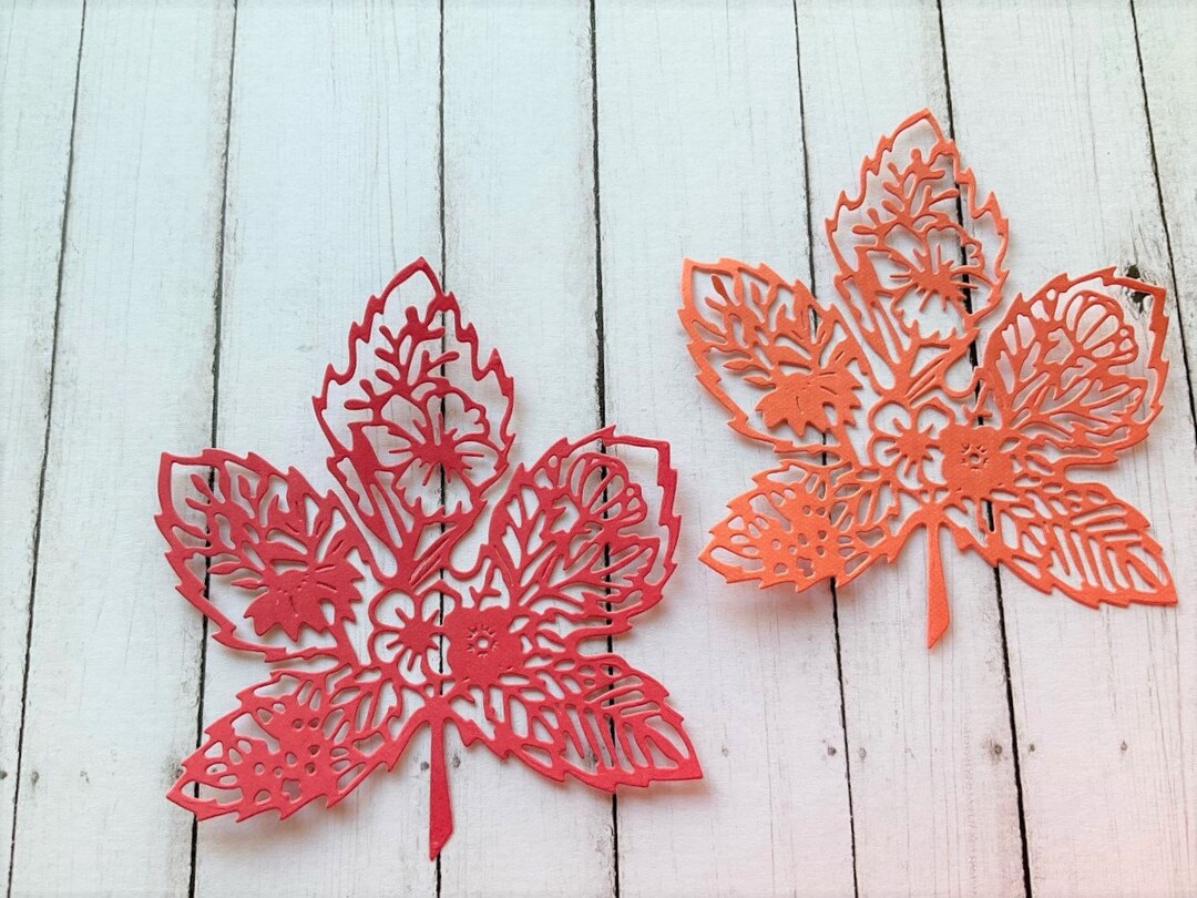 Maple Leaf Paper Cutouts, Fall or Summer Colors, Cardmaking - Etsy