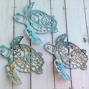 Sea Turtle Paper Die Cuts, Turtle Shapes for Scrapbooking, Fisherman ...