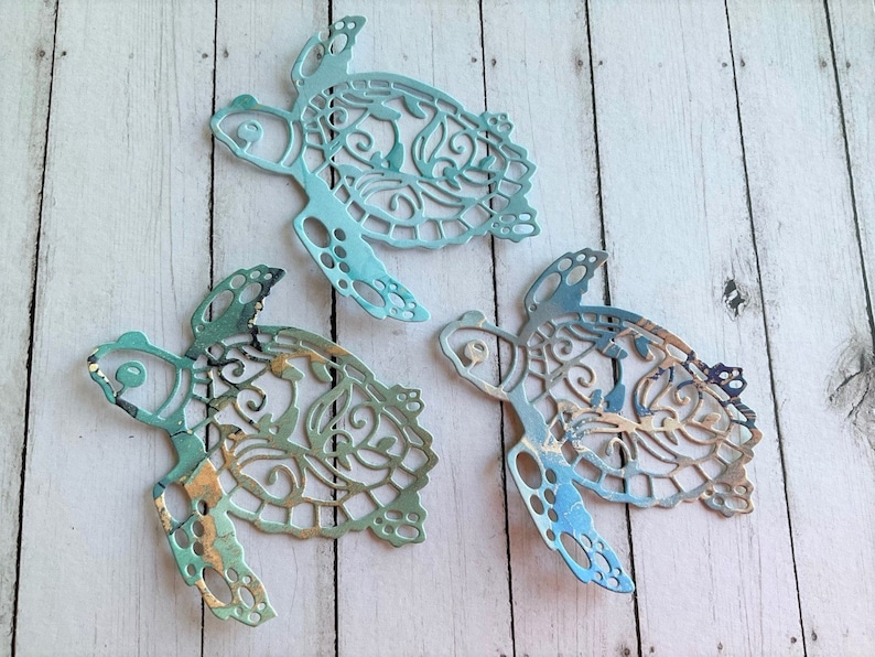 Sea Turtle Paper Die Cuts Turtle Shapes for Scrapbooking - Etsy