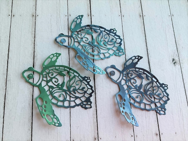 Sea Turtle Paper Die Cuts Turtle Shapes for Scrapbooking - Etsy