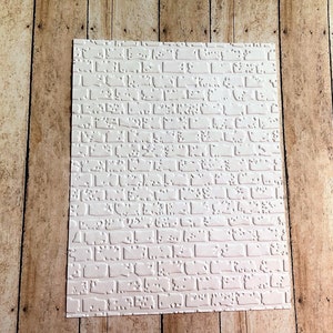 Brick Embossed Background Paper, Textured A2 Card Front, Wall Pattern ...