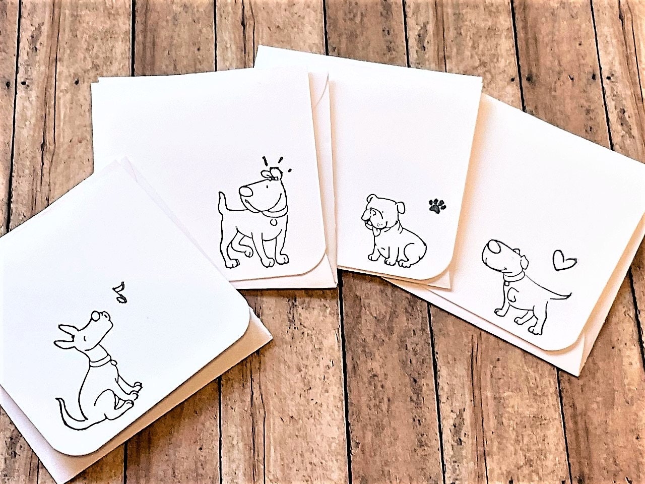 Dog Notelets for Thank You, Fun Dog Notecards, Dog Lover Card Set ...