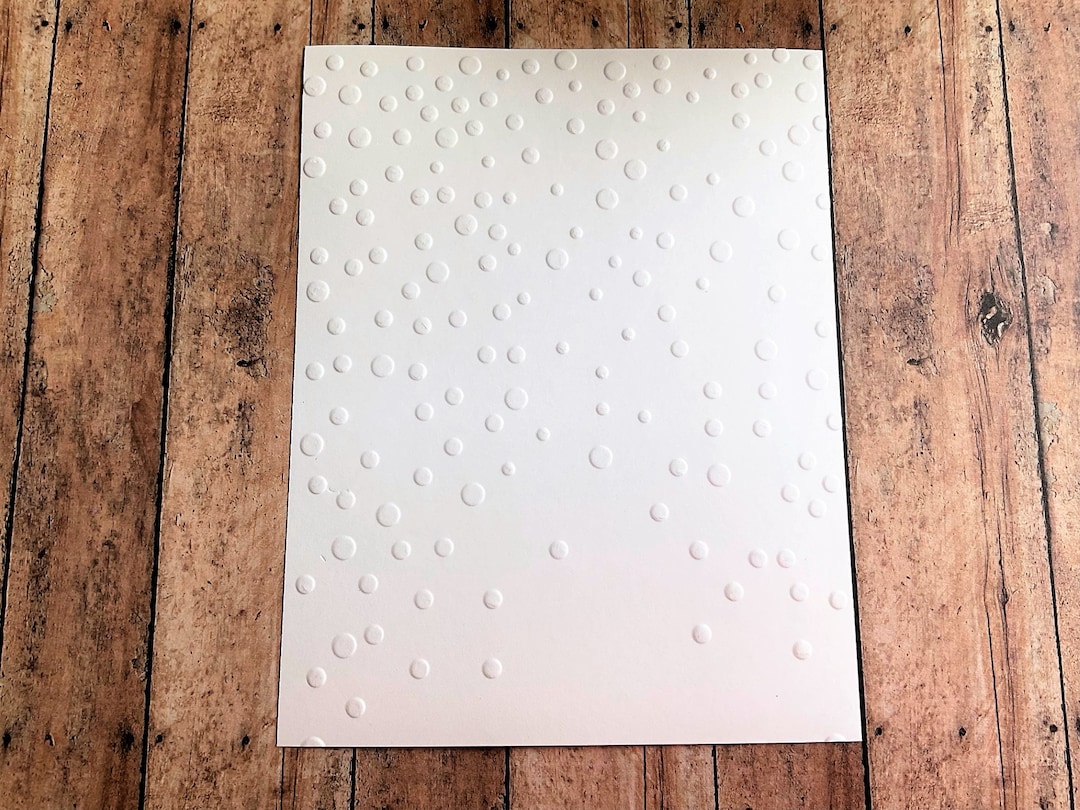 Snowfall Dots Embossed Paper for DIY Cardmaking, Textured A2 Card ...