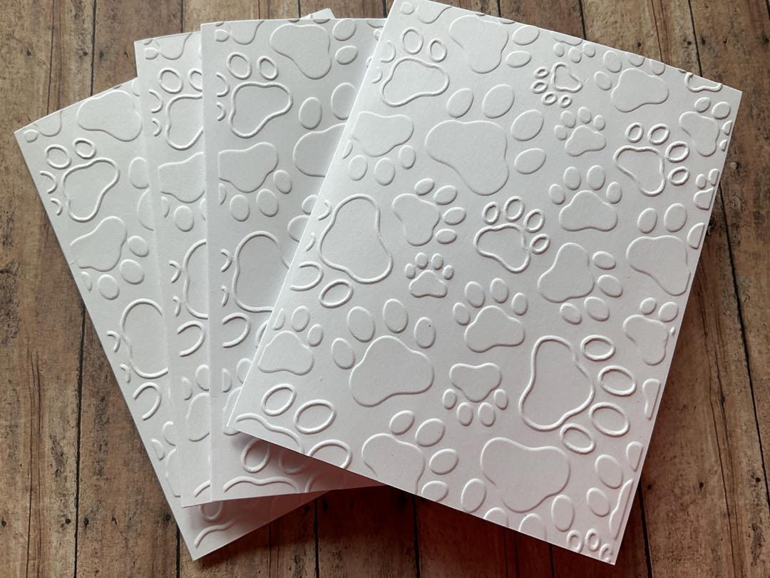 Wholesale Embossed Paw Print Cards, Vet & Dog Business Notes - Etsy