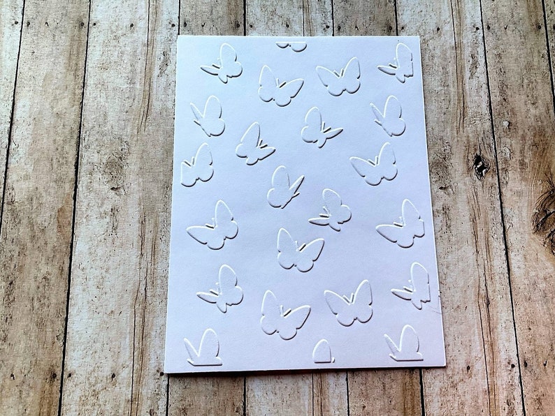Butterfly Embossed Paper, Embossed A2 Sheets, Textured Card Fronts ...