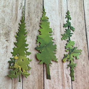 Woodland Trees Cut Outs, Assorted Forest Die Cuts, Summer Fall Foliage ...