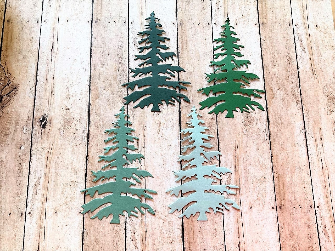 Evergreen Tree Paper Cut Outs, Cardmaking Scrapbooking Supplies - Etsy