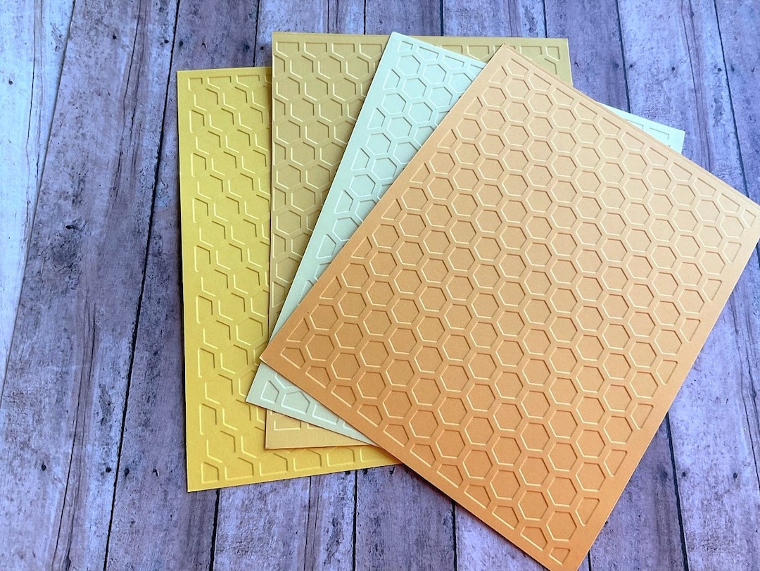Honeycomb Embossed Paper, Embossed A2 Sheets, Textured Card Fronts ...