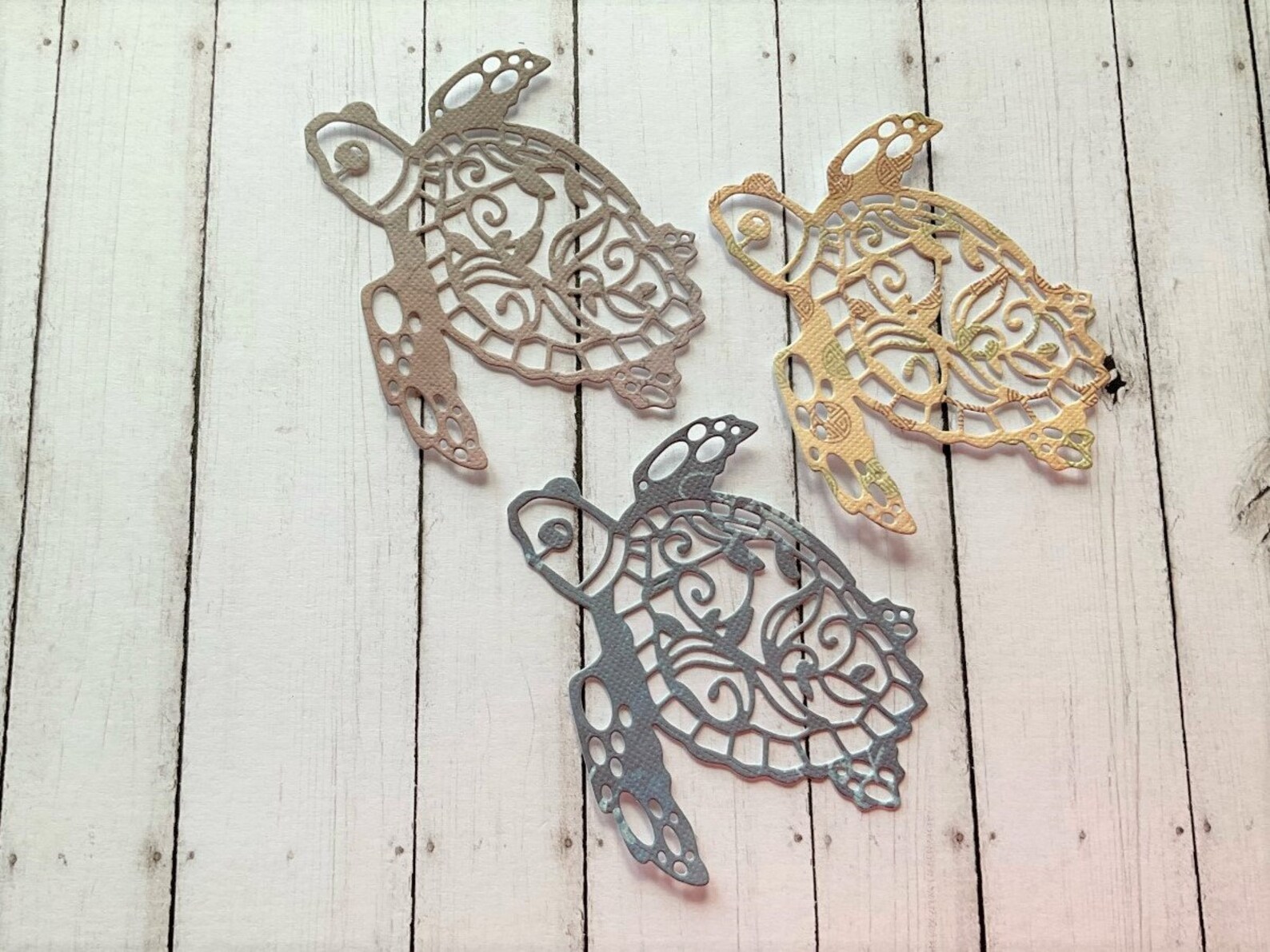 Sea Turtle Paper Die Cuts Turtle Shapes for Scrapbooking - Etsy