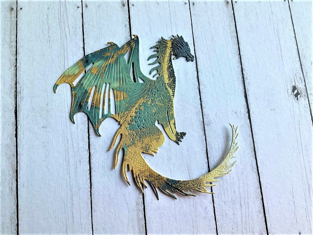 Dragon Paper Shapes for Cardmaking, Flying Dragon for Scrapbooking ...