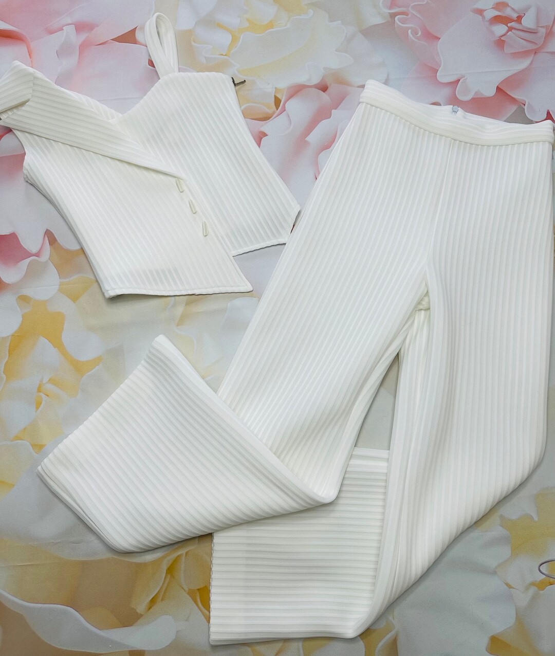 White Interview Outfit Pageant Jacket Pants Unique Neoprene Suit White ...