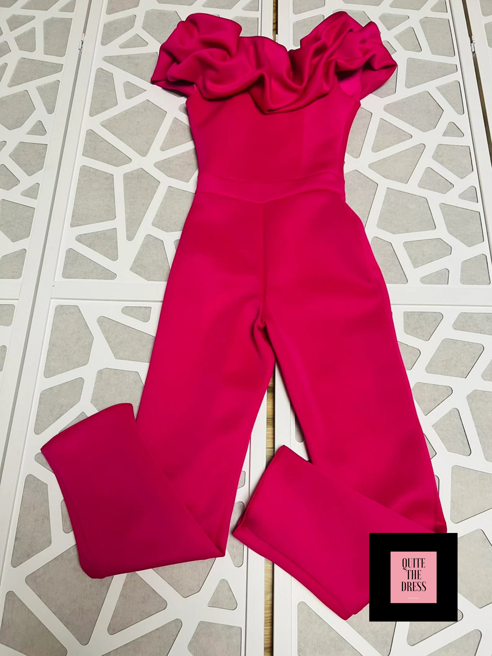 Hot Pink Interview Jumpsuit Pageant Fuchsia Outfit Girls - Etsy