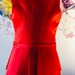 Red Interview Dress Pageant Red Dress With Peplum and Bow Girls Satin ...