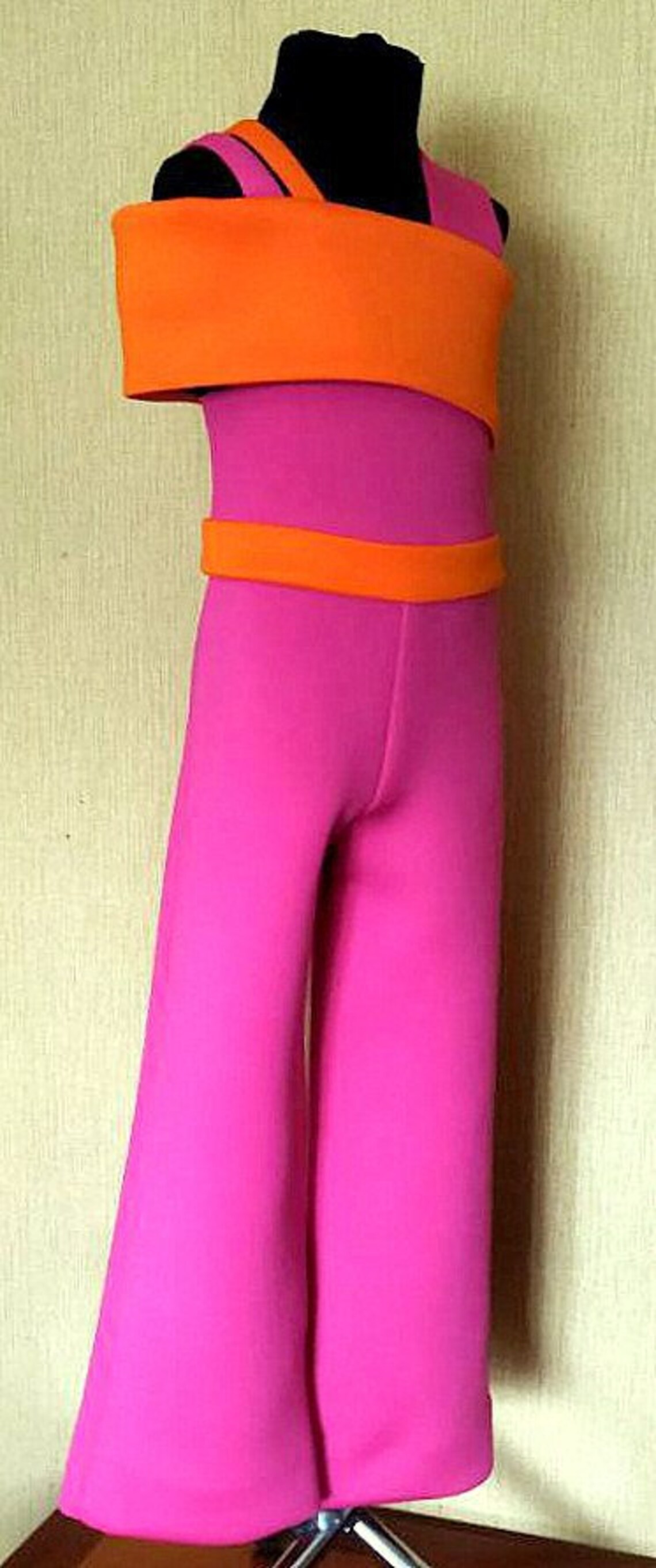 Hot Pink Orange Interview Jumpsuit Pageant Outfit Girls Neoprene Pink ...