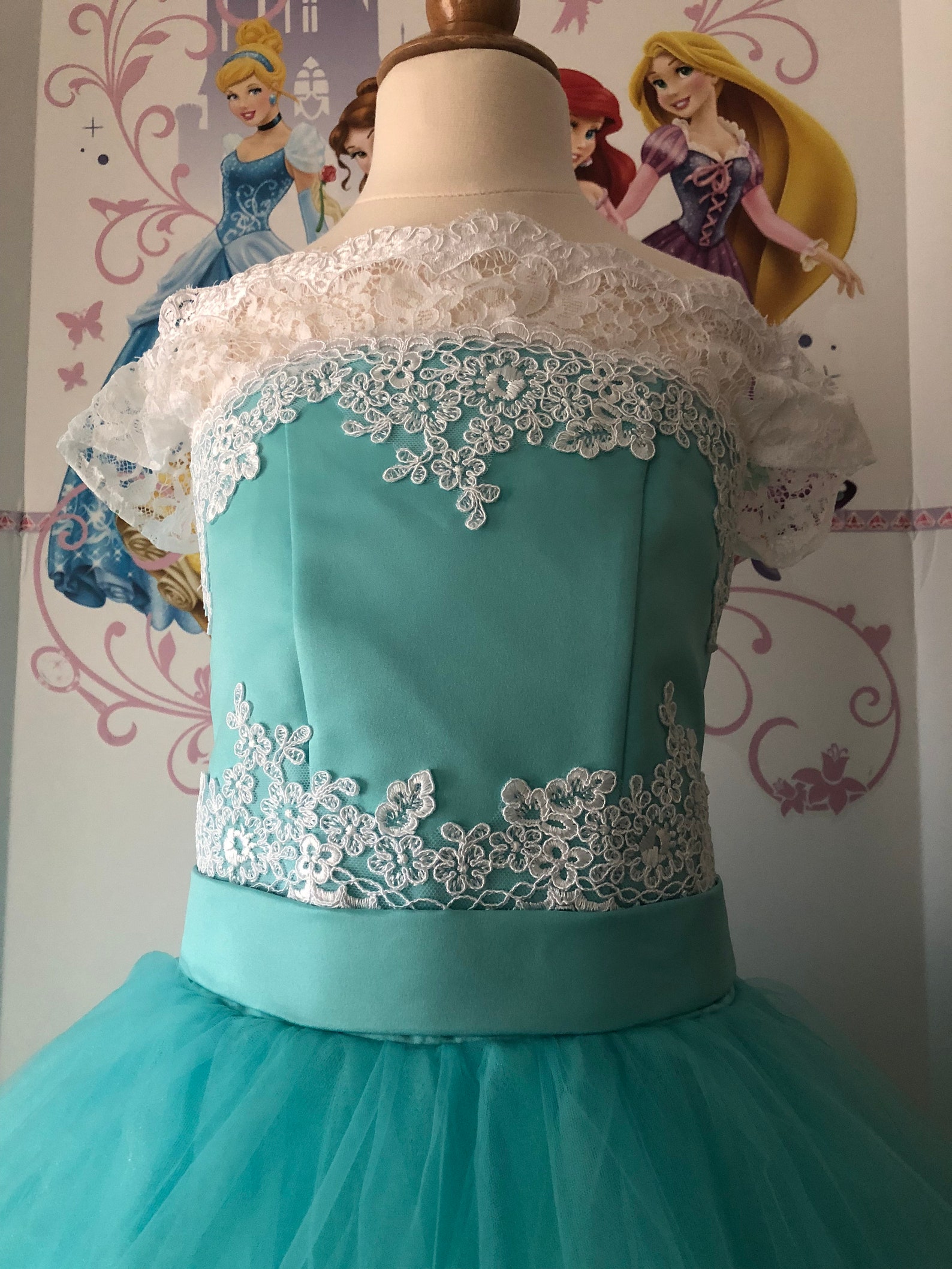 Turquoise Blue Aqua Dress Pageant Prom Dress Girls Ball Gown Party ...
