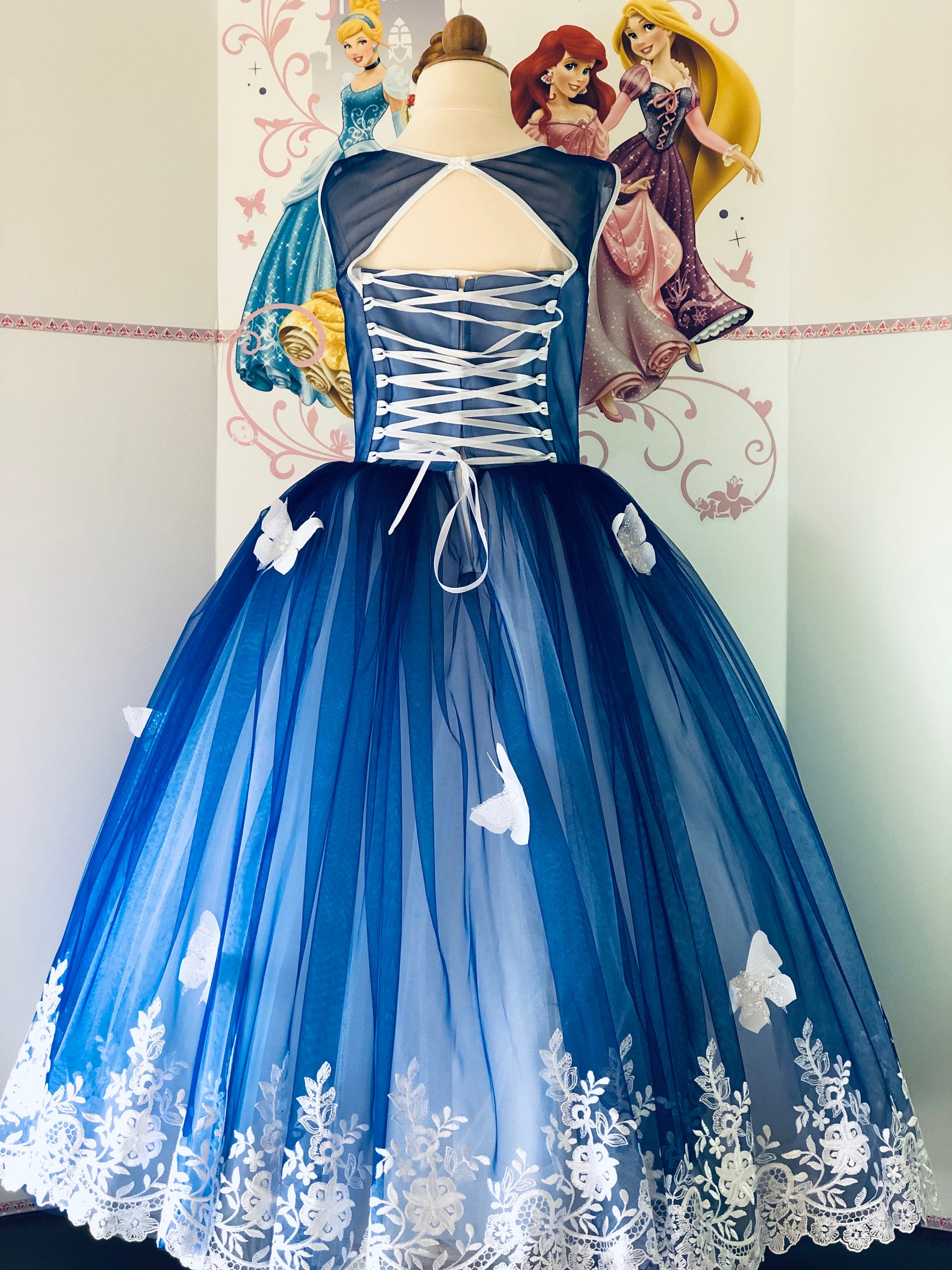Blue Pageant Prom Girls Dress Girls Blue Ball Gown Party - Etsy