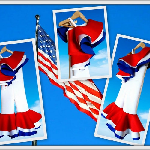 Red Jumpsuit Pageant Fun Fashion Girls Neoprene Outfit Red - Etsy